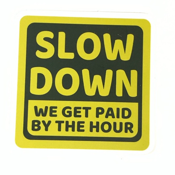Accessories | Yellow And Black Slow Down Sticker | Poshmark